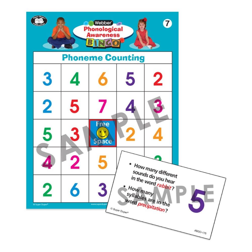 Webber® Phonological Awareness Bingo | Speech Therapy | Canada ...