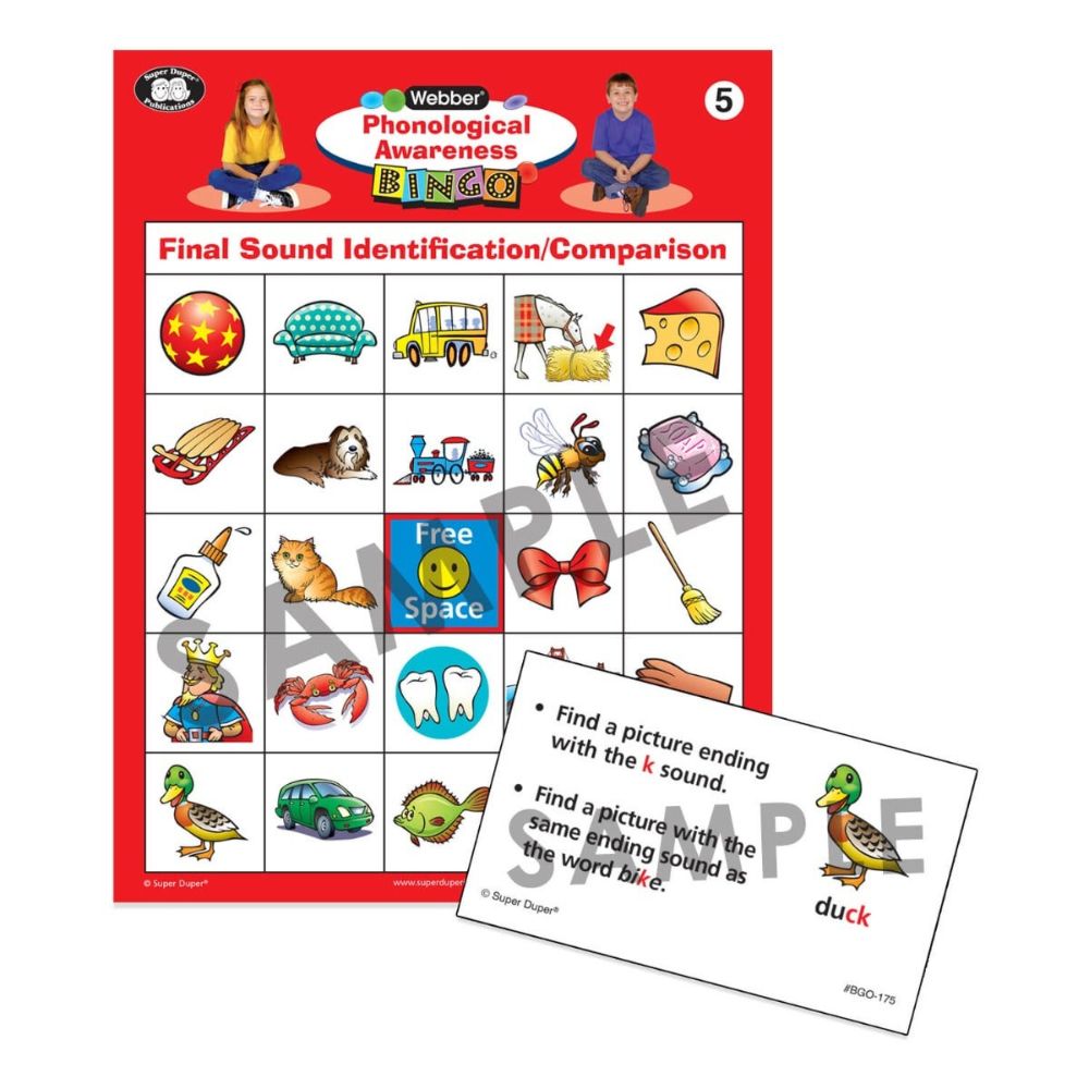Webber® Phonological Awareness Bingo | Speech Therapy | Canada ...