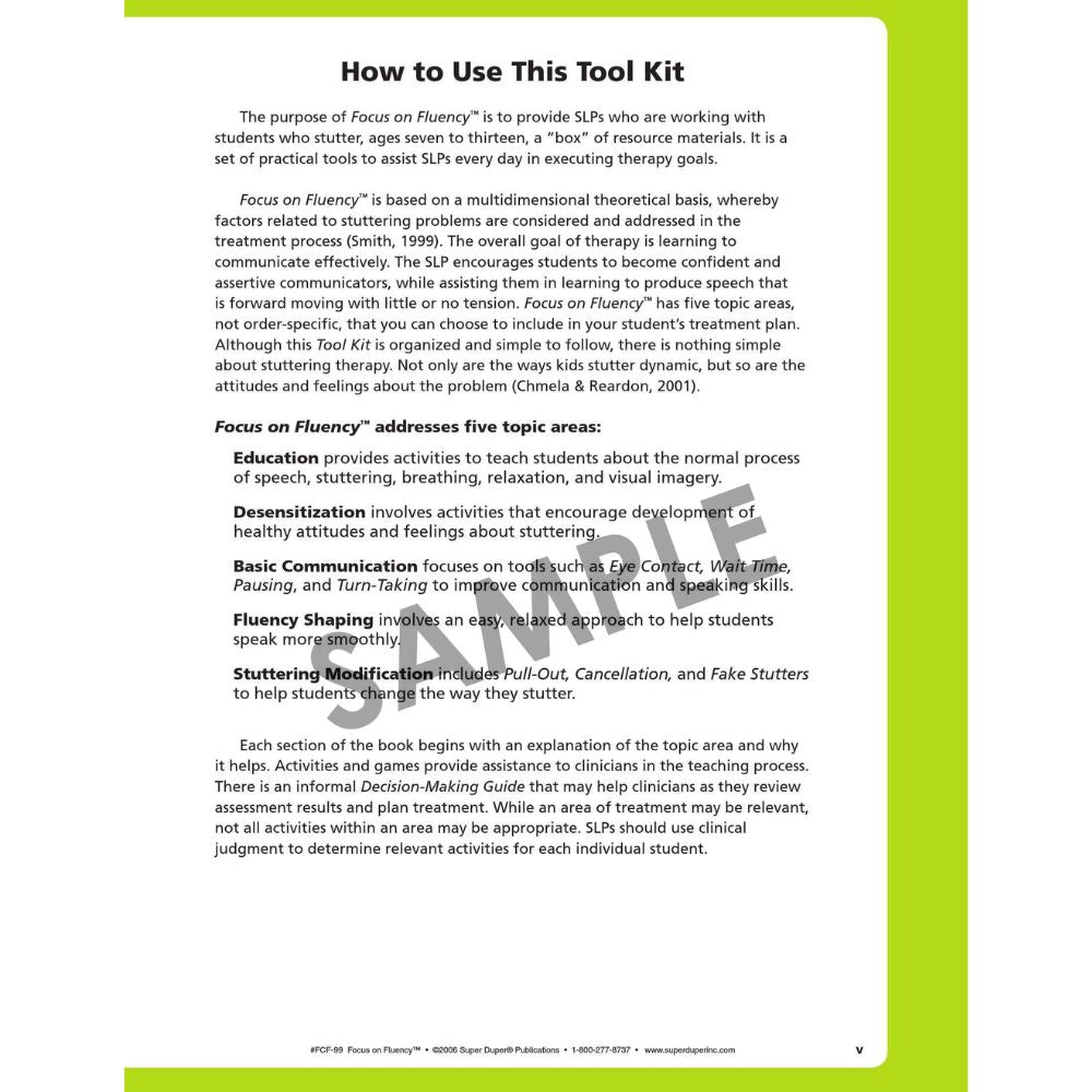 Focus on Fluency™ | Stuttering Therapy Tool Kit for SLPs | Canada ...