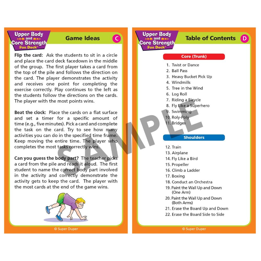 Upper Body And Core Strength Fun Deck | Canada – Rejuvenate Resources